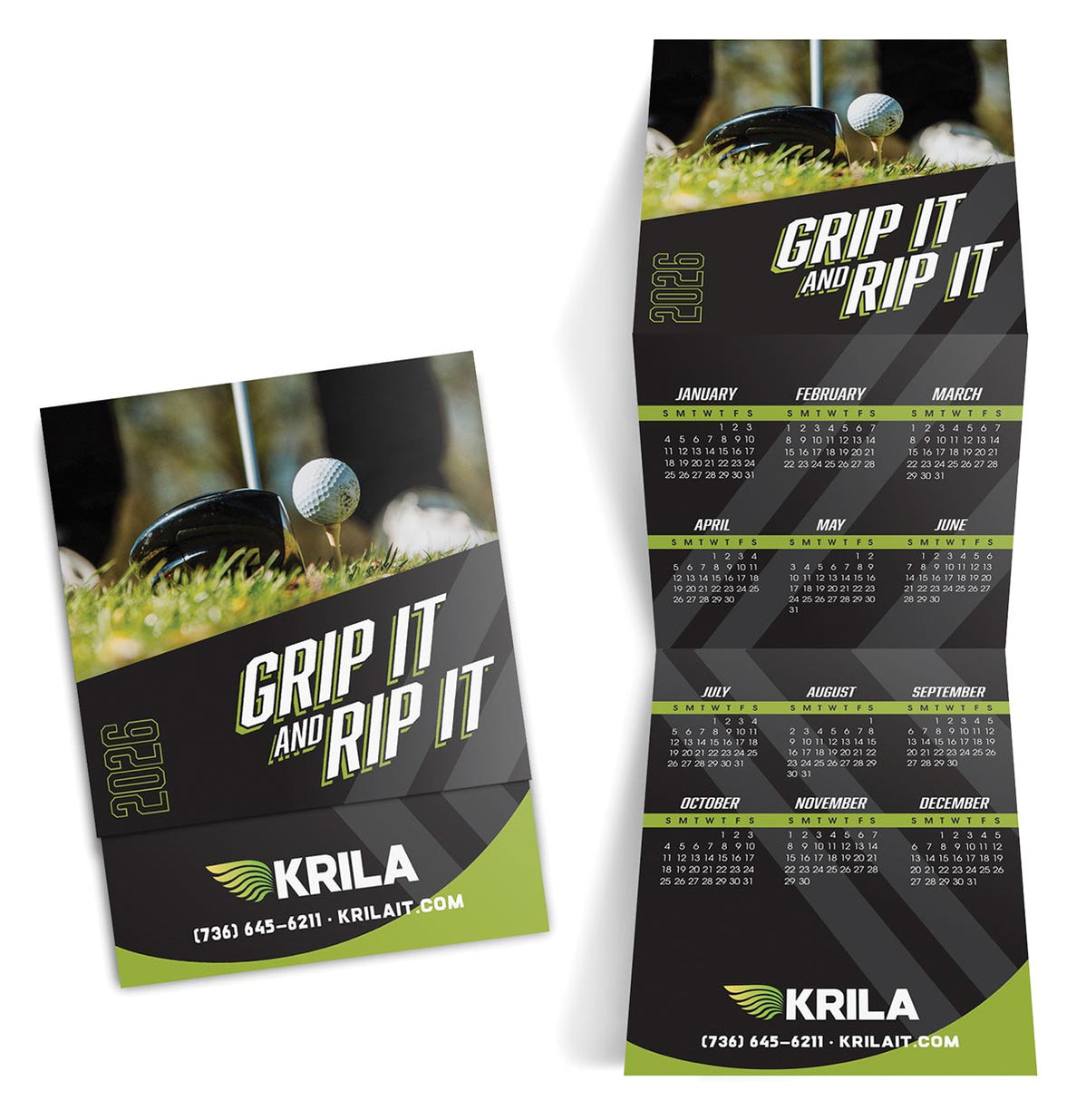 Custom Tri-Fold Calendars, Z-Fold Calendar Cards | On The Ball Promotions