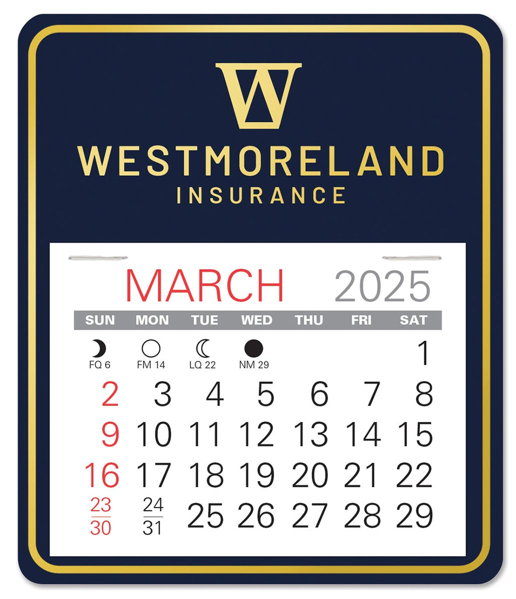 Custom Easy Stick Adhesive Calendars with Logo | On The Ball Promotions