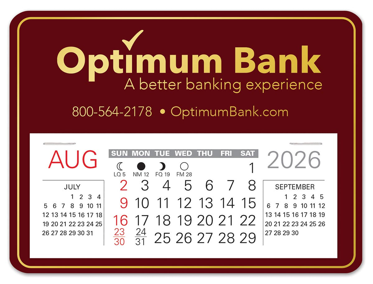 Custom Easy Stick Adhesive Calendars with Logo | On The Ball Promotions