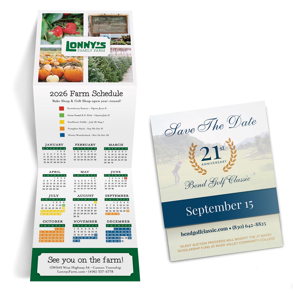 Custom Tri-Fold, Z-Fold Calendar with Company Logo & Branding — On The ...